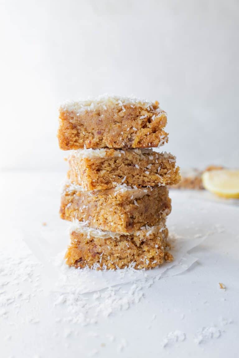 Lemon Coconut Slice Recipe (Dairy & Gluten Free)