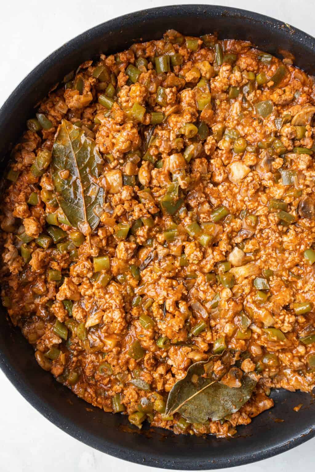 Keto Ground Pork Casserole With Cauliflower Mash